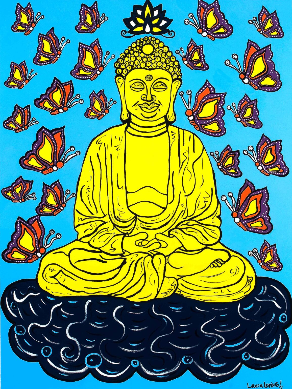 Buddha (Blue) Print – Studio Laura Loving